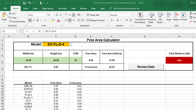 Louver Calculator – United Enertech